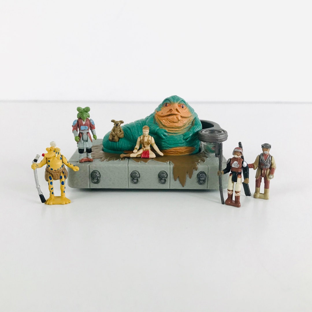 Miniature Star Wars Jabba the Hutt Playset With Slave Leia, 1990s ...