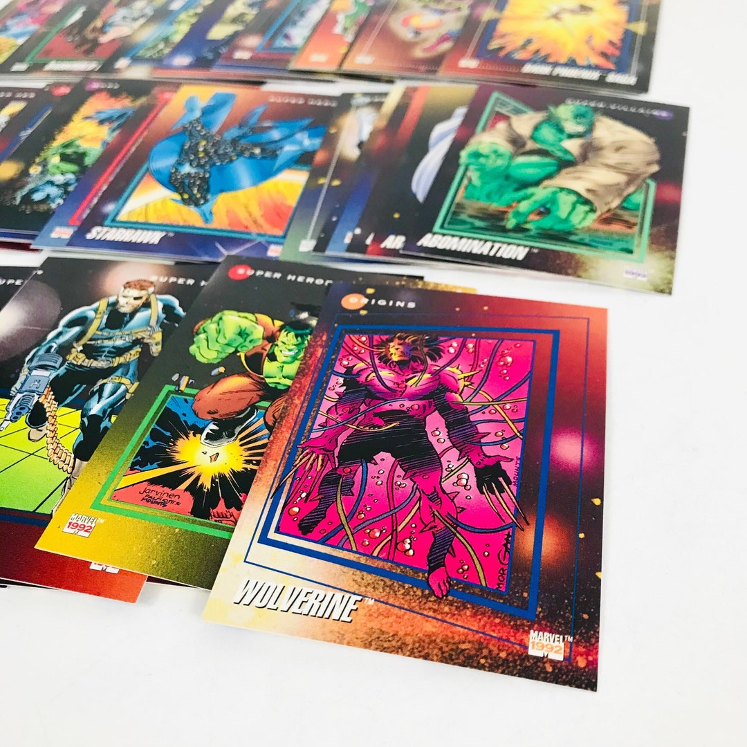 1992 Marvel Trading Cards Lot of 20 Comic Book Superheroes, Wolverine ...