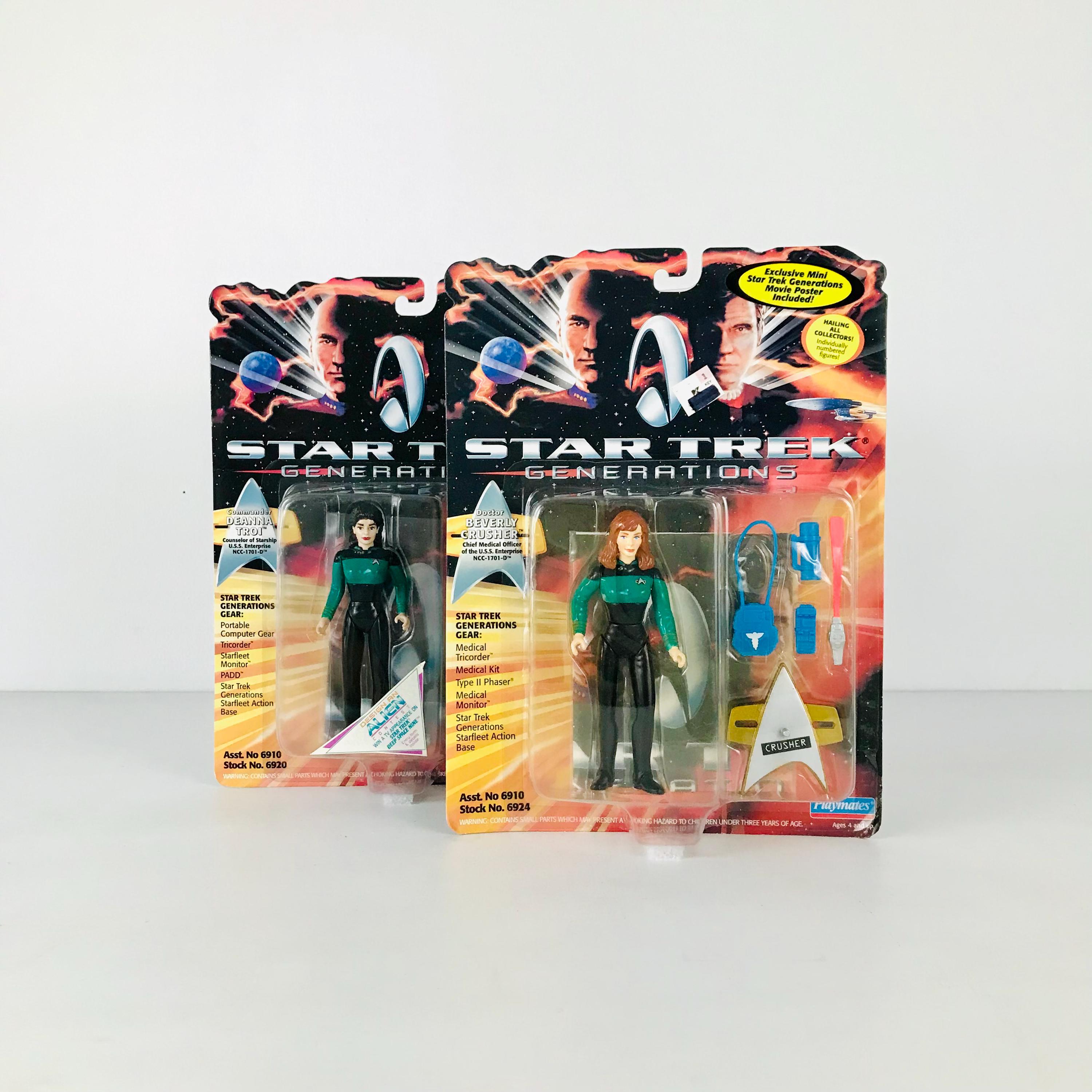 Vintage Star Trek Generations Movie Action Figures Deann Troi and Beverly Crusher 1994 Star Trek the Next Generation Characters Etsy UK