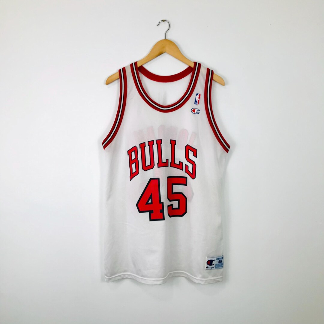 1990s Chicago Bulls Michael Jordan Number 45 Jersey, Authentic Vintage ...
