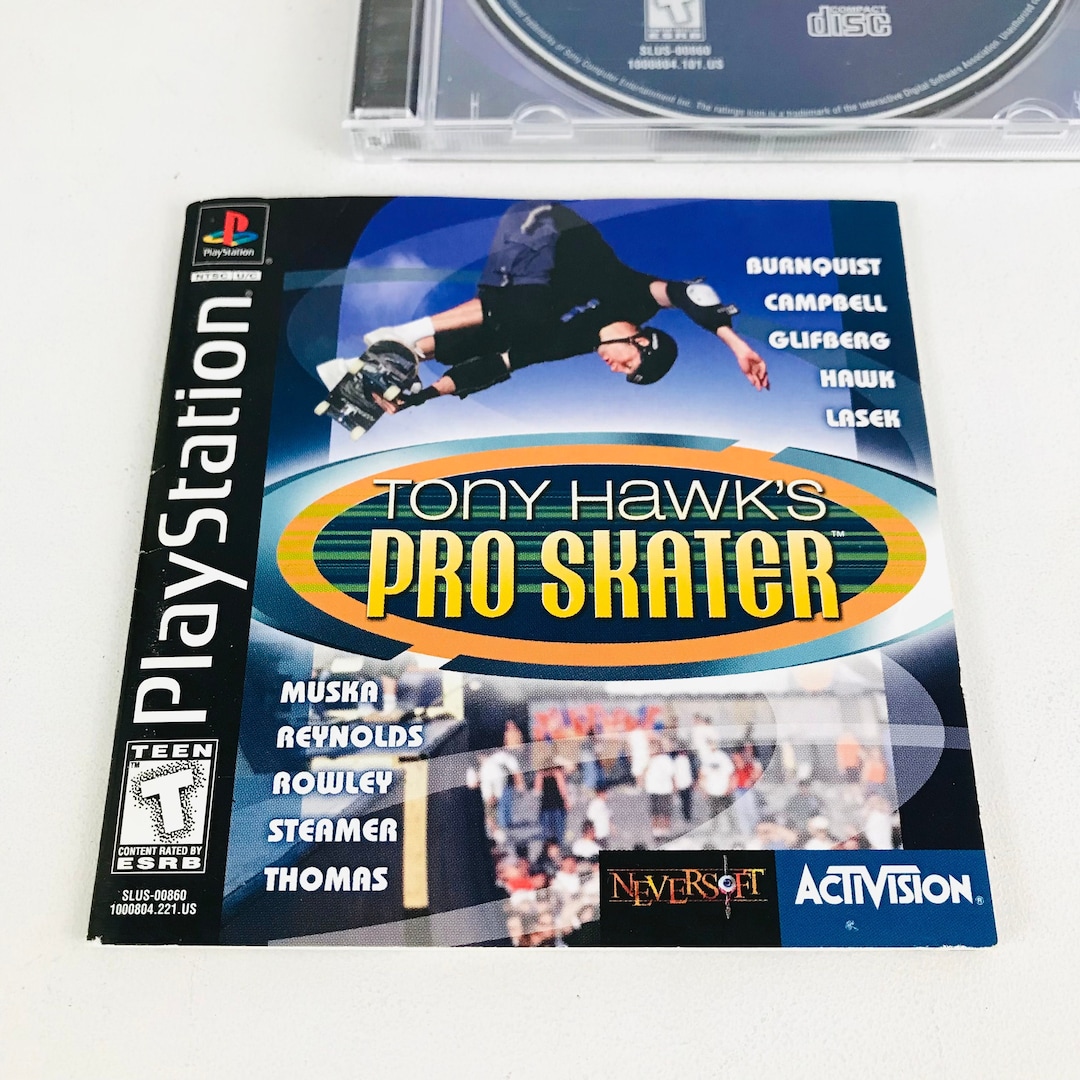 Vintage Sony Playstation PS1 Tony Hawk's Pro Skater Video Game, Classic ...