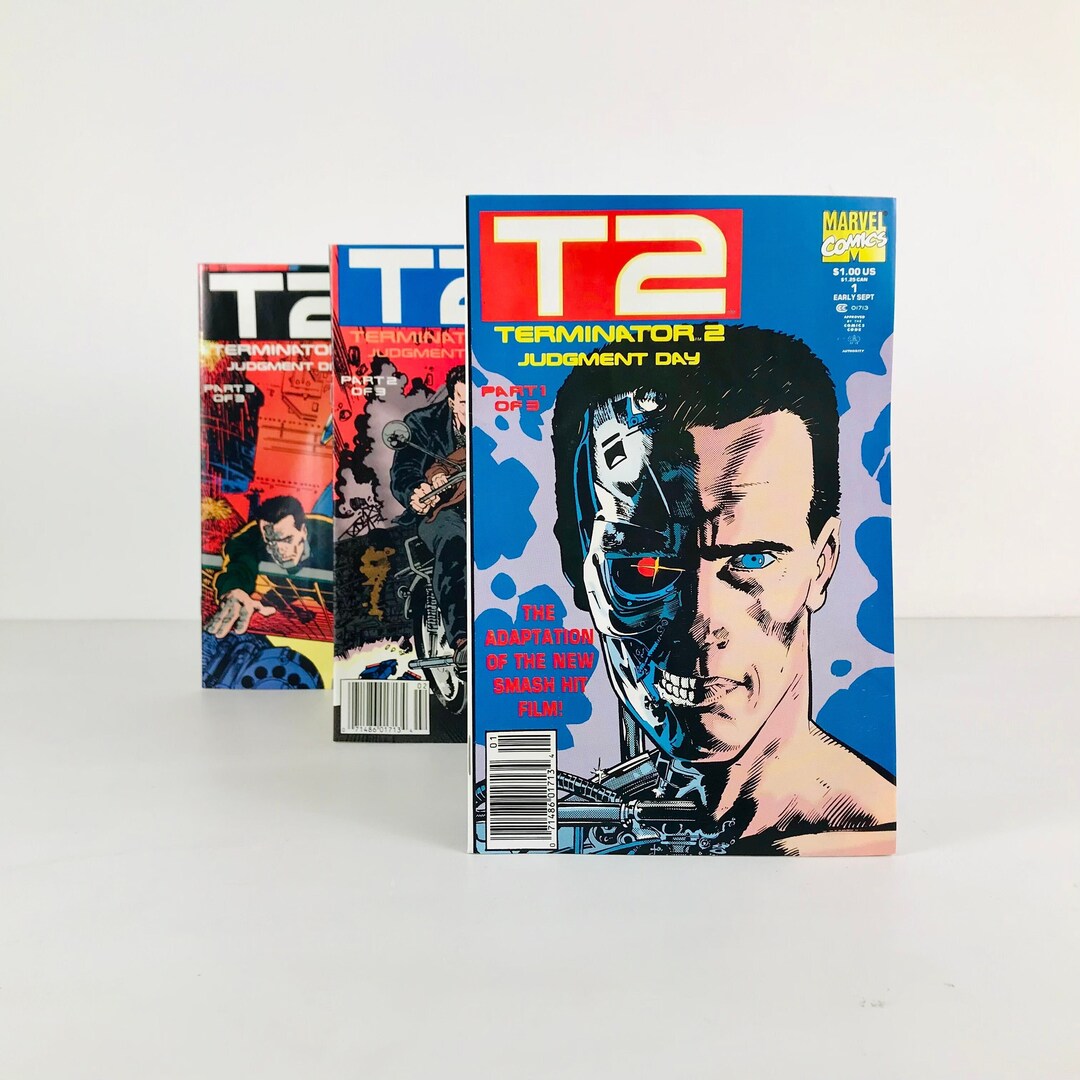 1991 Terminator 2 Judgment Day Official Marvel Comics Adaptation 3 ...