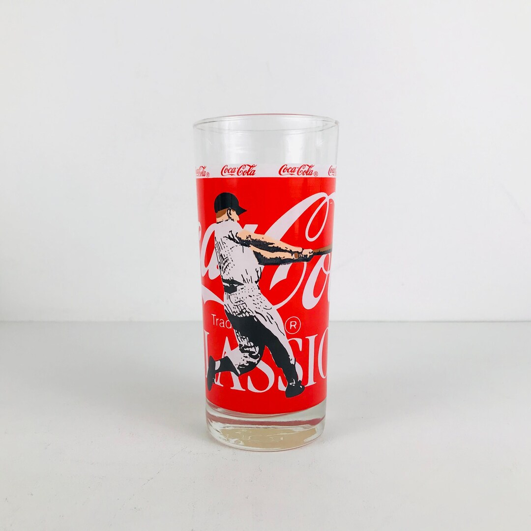 Vintage Coca Cola Classic Baseball Themed High Ball Style Drinking ...
