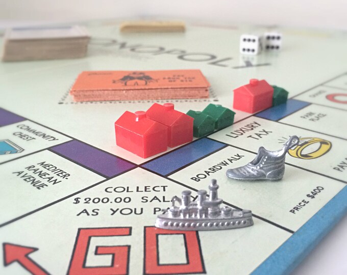 Vintage Monopoly Parker Bros Board Game 1961 Edition - Etsy