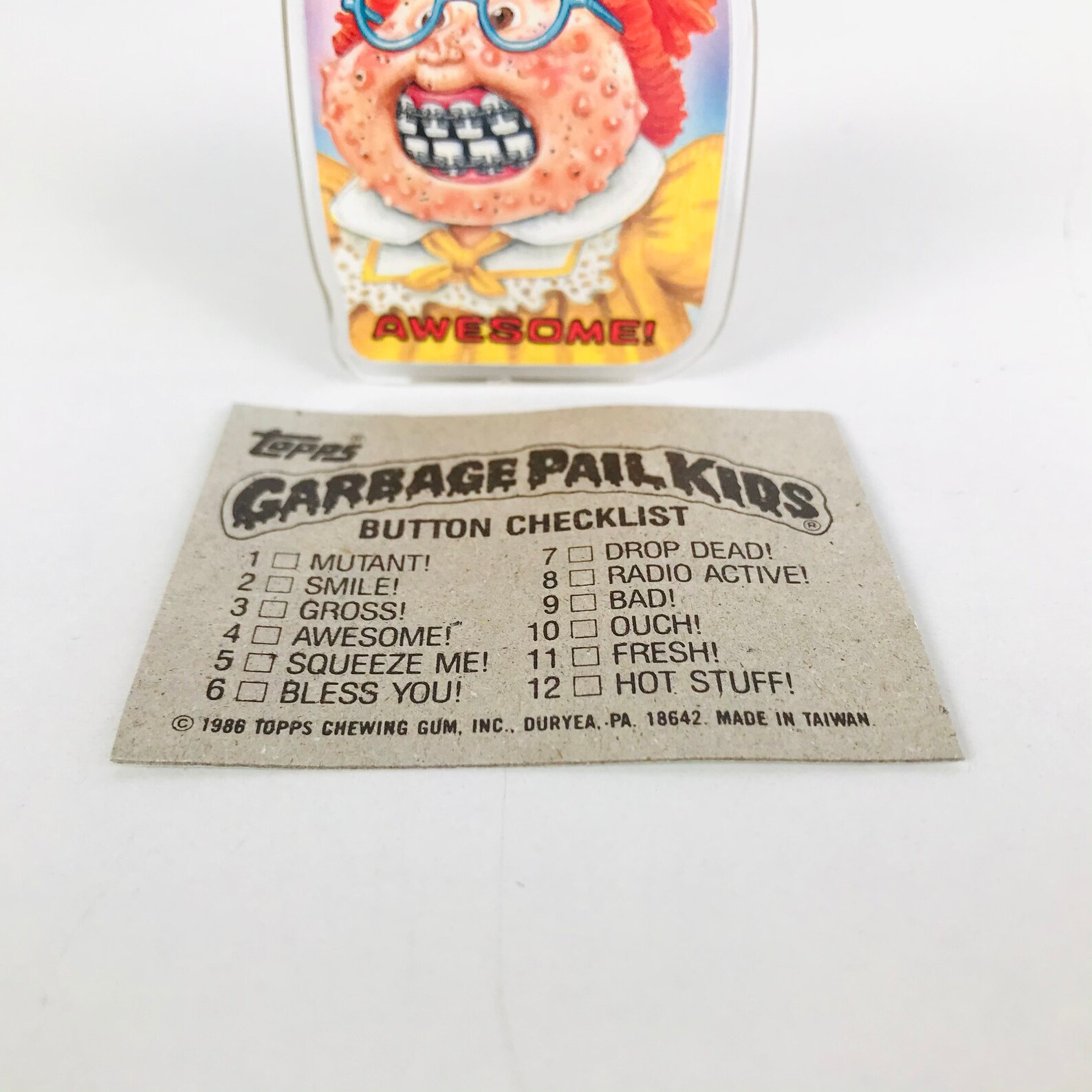 Vintage 1986 Garbage Pail Kids Collectible Pins GPK Pinback - Etsy