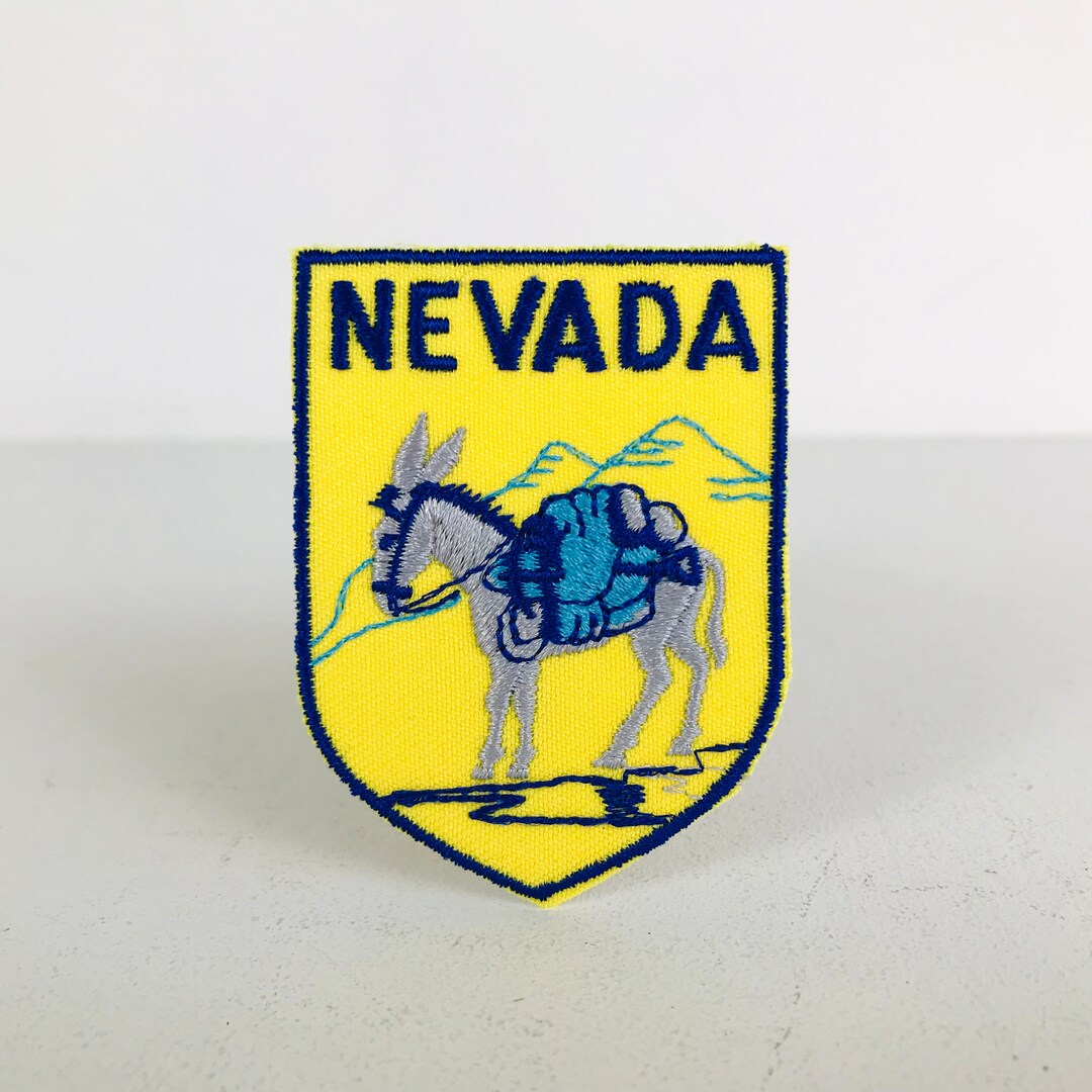 1980s Voyager Yellow Nevada State Iron on Patch With Donkey / - Etsy