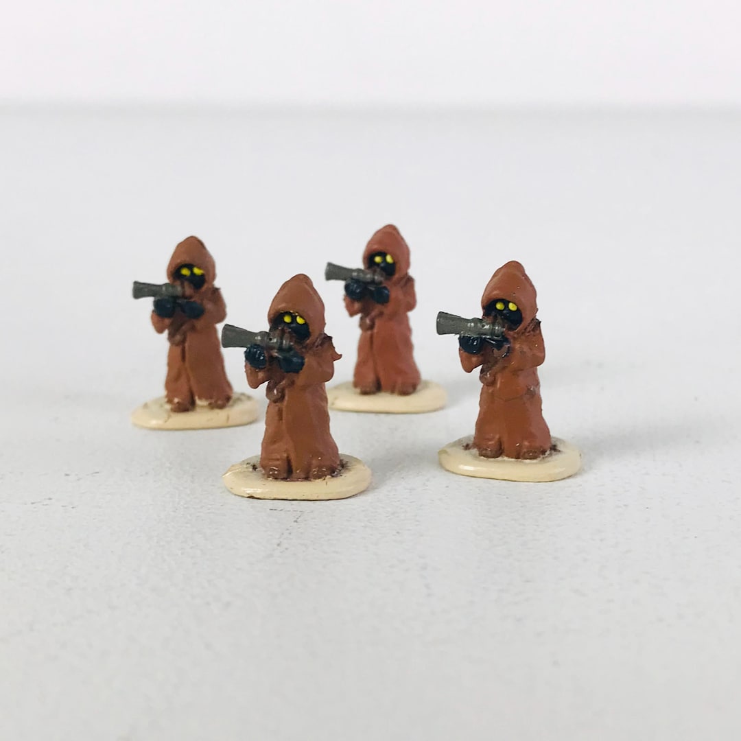 Miniature Star Wars Jawa Figurines Set of 4, Super Duper Tiny 1/2" Tall ...