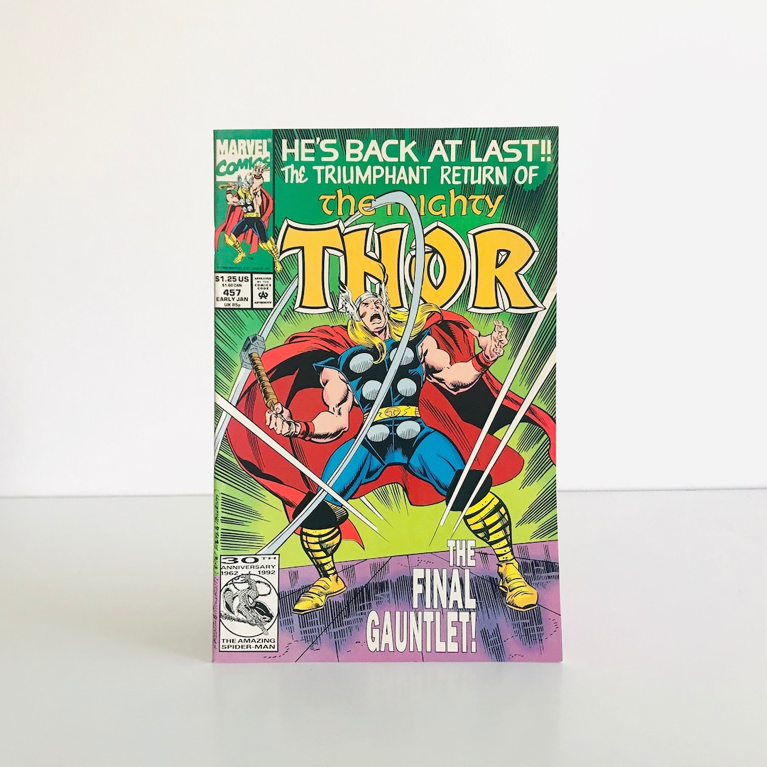 Vintage Thor Comic Book Marvel Comics Issue 457 the Final Gauntlet the ...