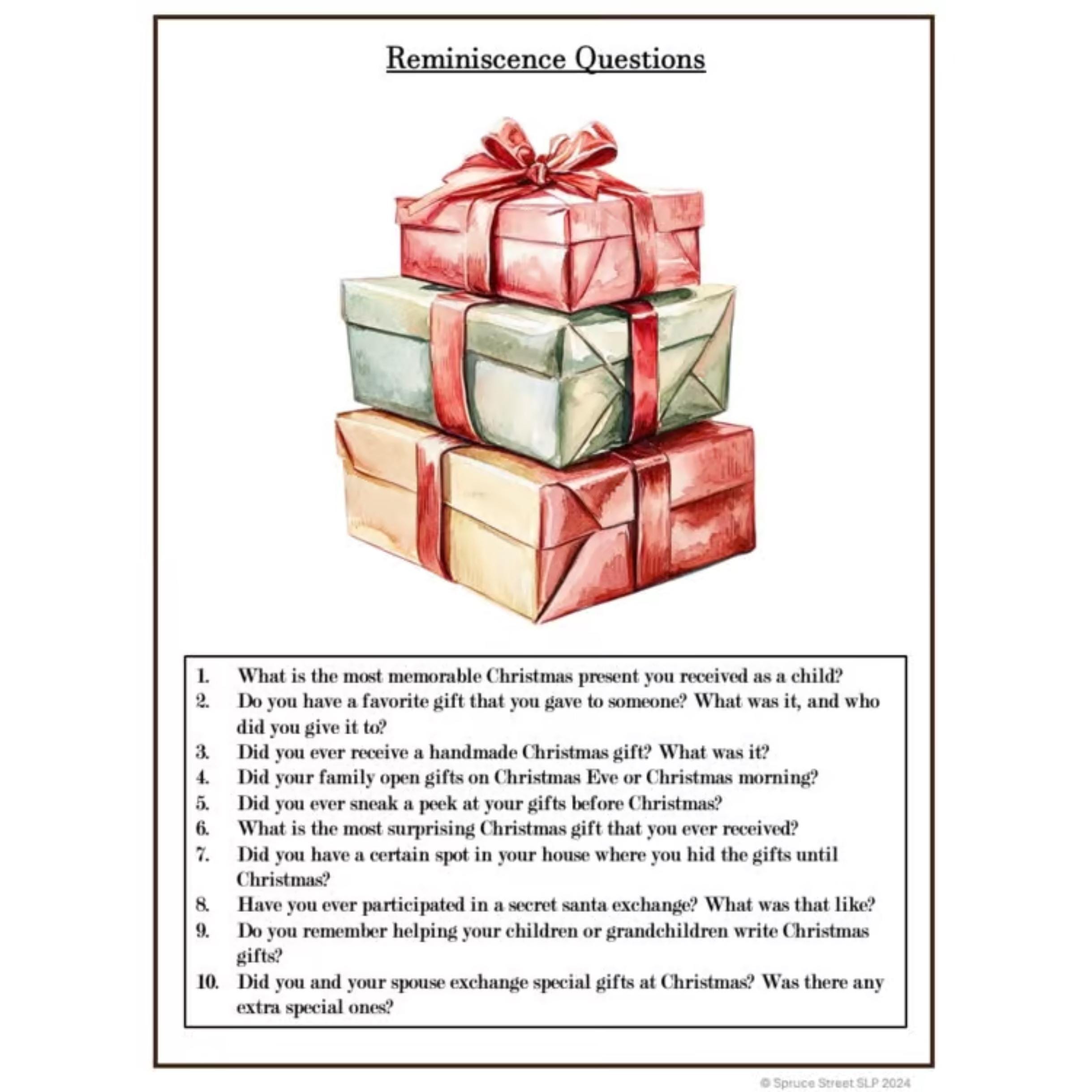 Christmas Bundle-aphasia, Dementia, Cognitive Rehab Adult - Etsy