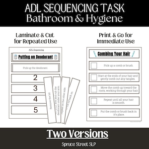 ADL Sequencing: Bathroom & Hygiene A Cognitive Activity for Adult ...