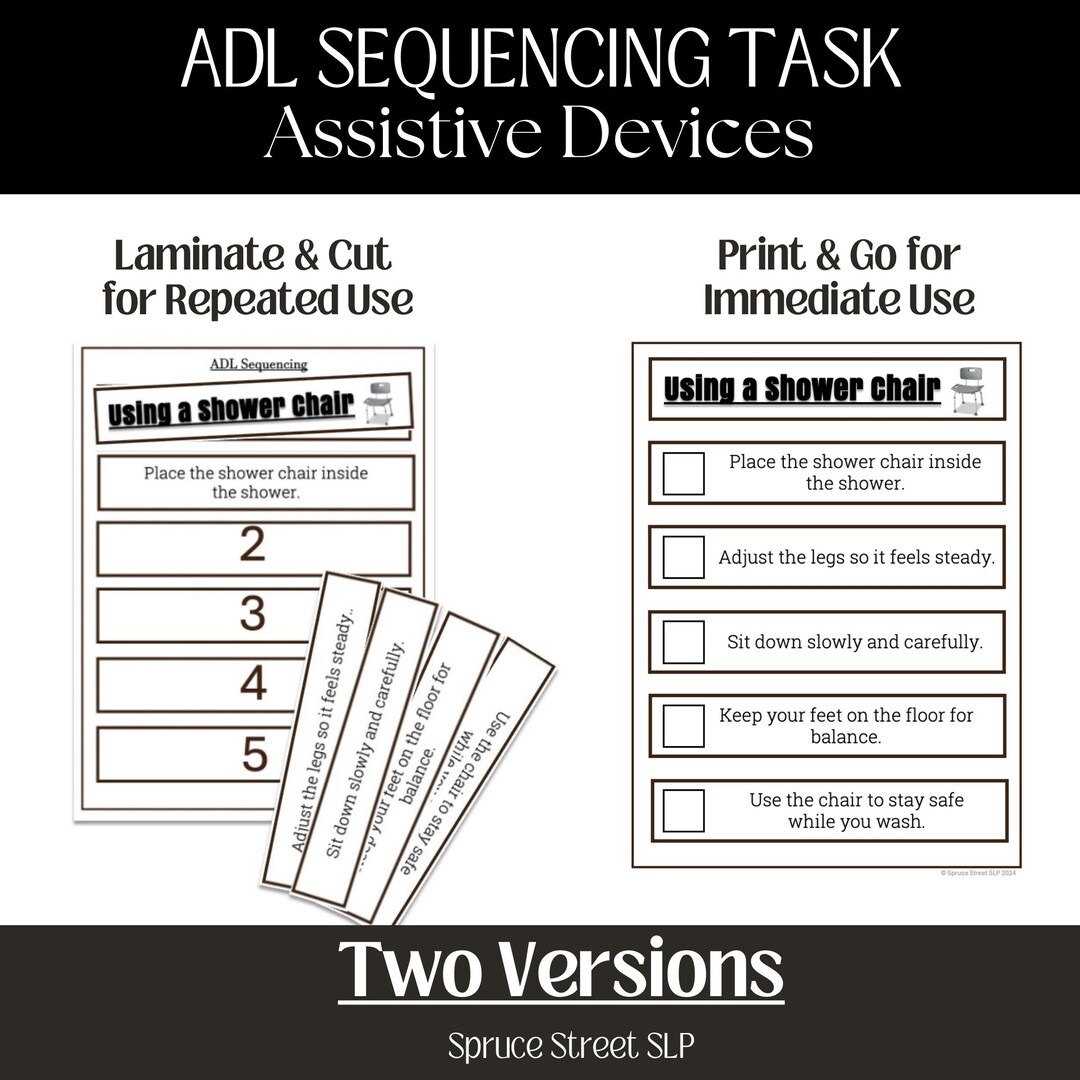 ADL Sequencing: Assistive Devices A Cognitive Activity for Adult Speech ...