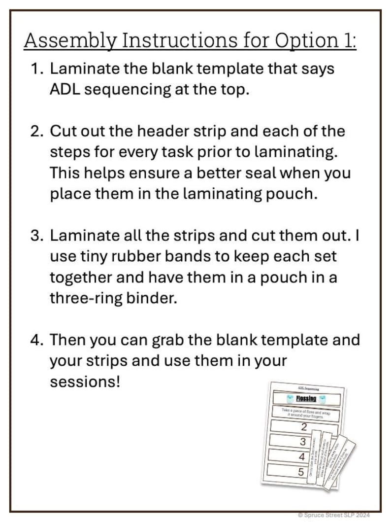 ADL Sequencing: Cleaning & Chores A Cognitive Activity for Adult Speech ...