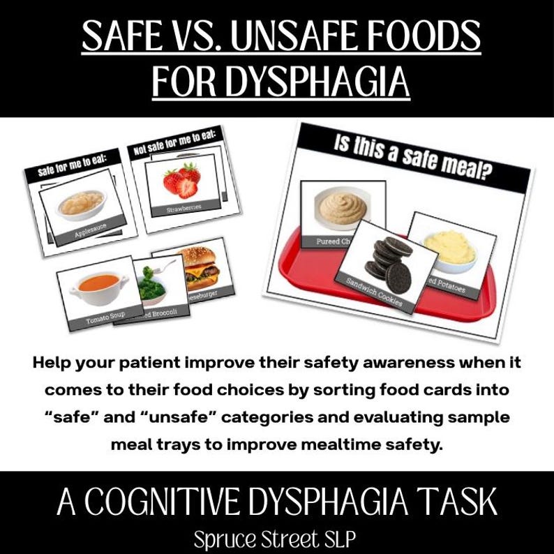 Safe or Unsafe Foods for Dysphagia - Etsy Canada