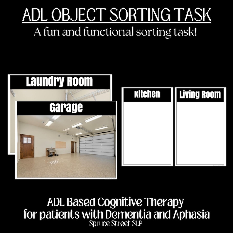 ADL Object Sorting Activity for Adult Speech Therapy | Dementia ...