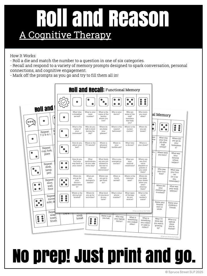 Roll and Reason: A Dice-rolling Problem-solving Task for Adult Speech ...
