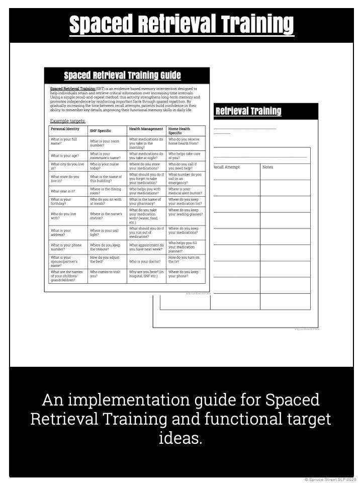 Memory Survival Kit – Speech Therapy for SNF, Dementia, & Cognitive ...