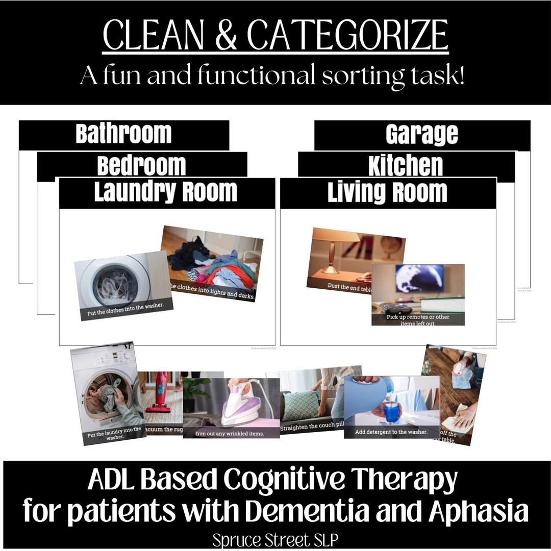 Sorting ADL Task for Adult Speech Therapy: Clean & Categorize - Etsy