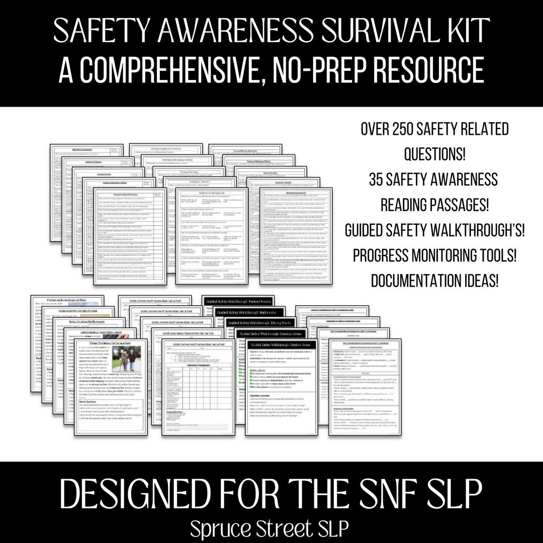 Safety Awareness Survival Kit for Adult Speech Therapy - Etsy