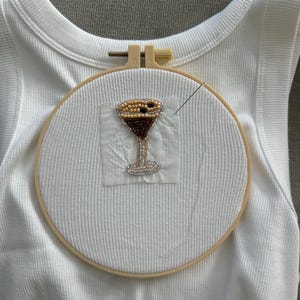 Espresso Martini Embroidered Tank Top - Etsy