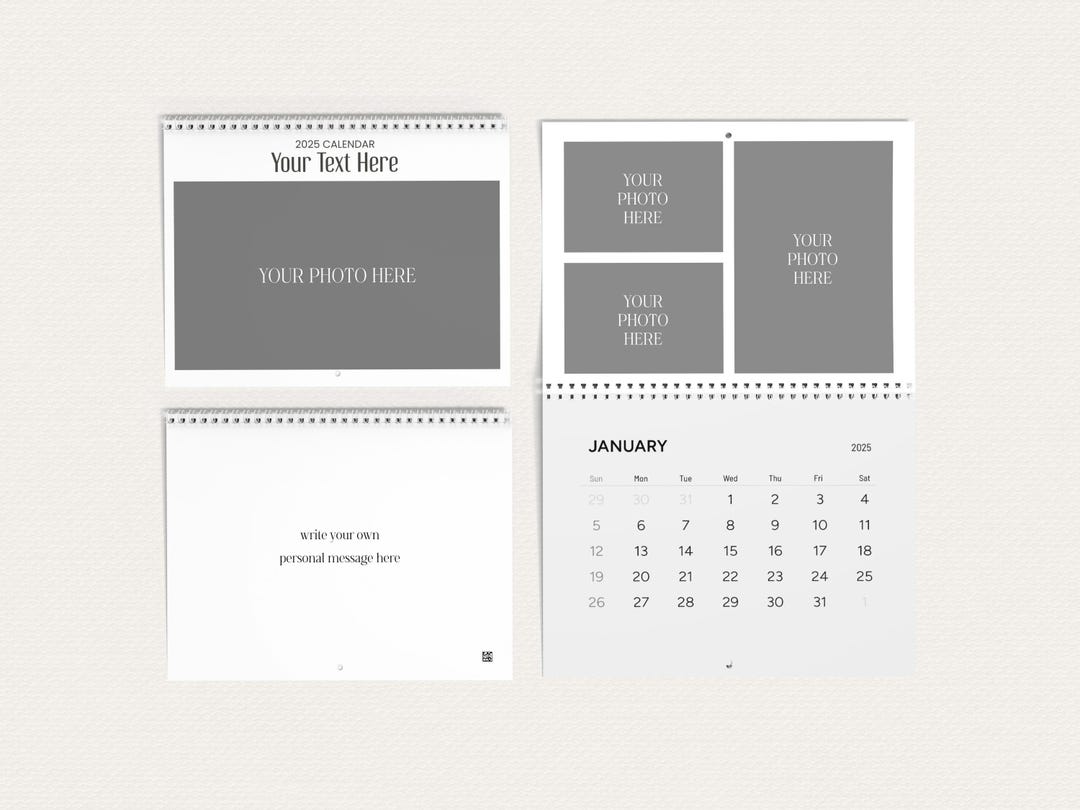 Customized 2025 Wall Calendar, Personalized Photo Planner, Family ...