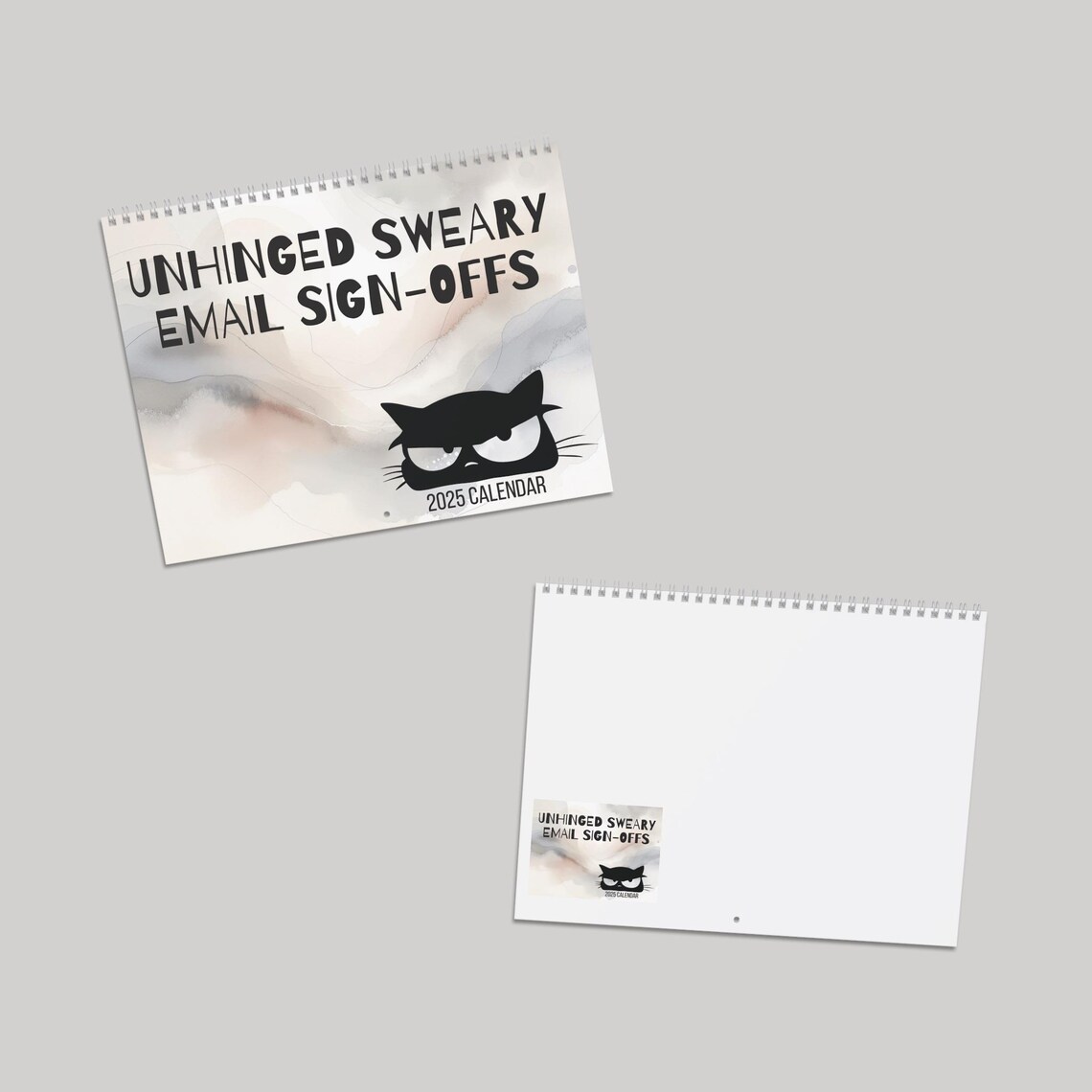 2025 Wall Calendar, Unhinged Email Sign-offs, Cat Lover Gift, Funny ...