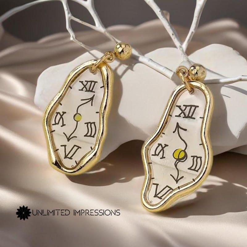 Clock Earrings - Etsy