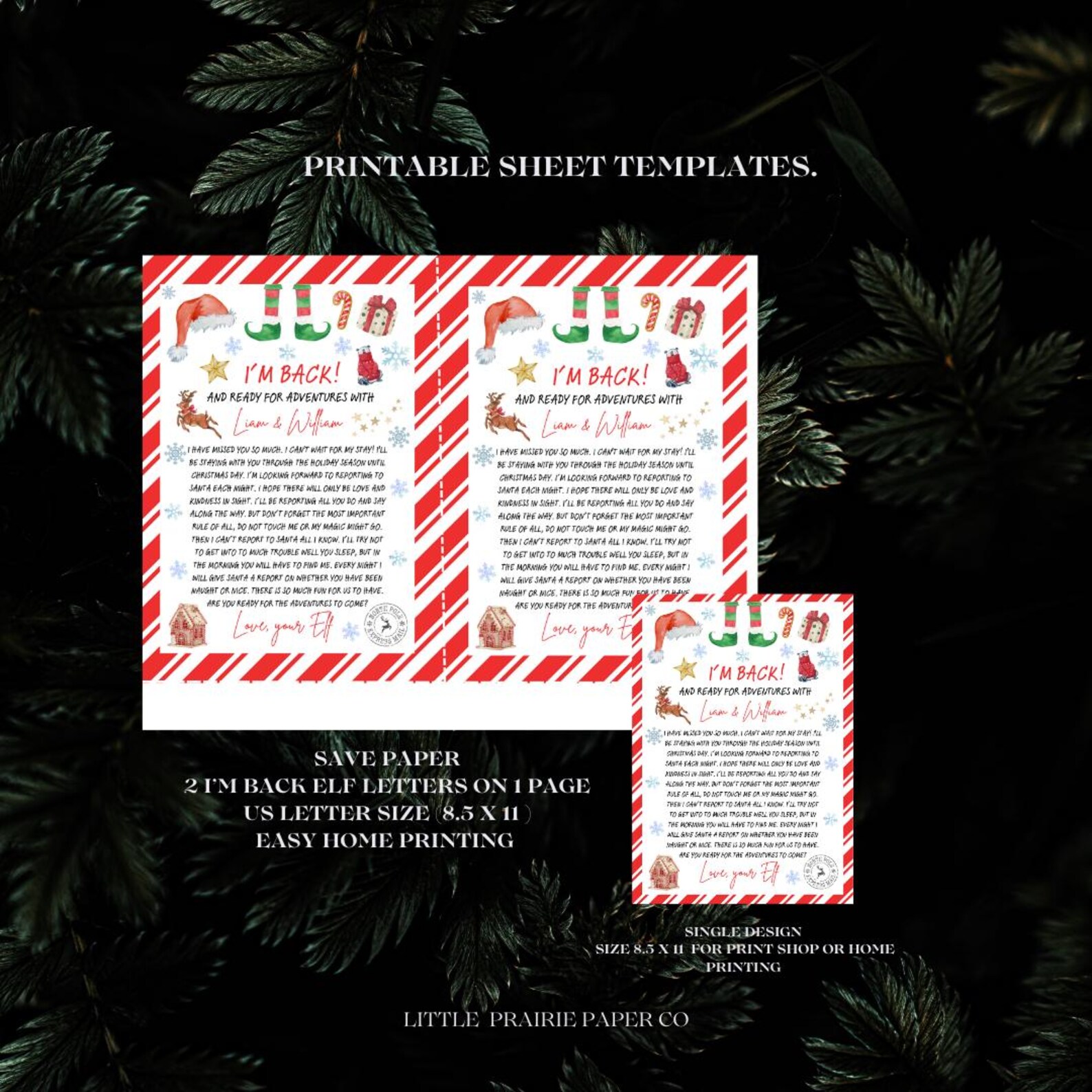 Editable Elf Arrival Letter Elf Return Letter Christmas Elf Welcome ...