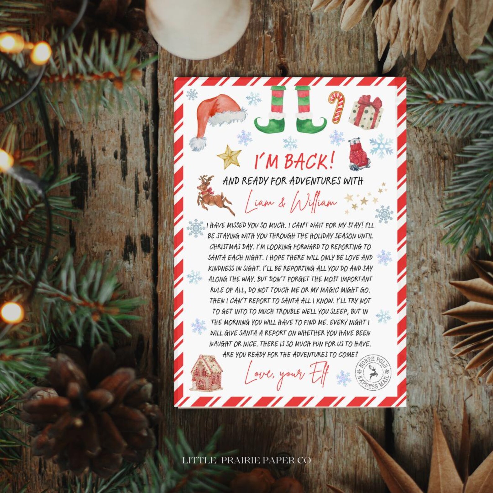 Editable Elf Arrival Letter Elf Return Letter Christmas Elf Welcome ...