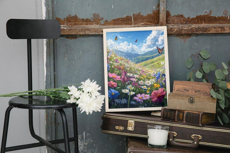 Nature Poster: Wildflower Meadow in Spring - Etsy
