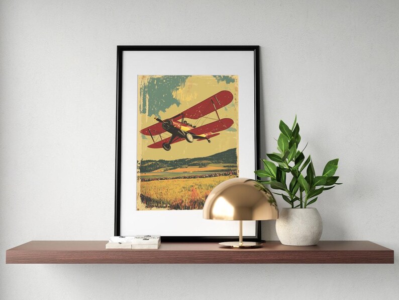 Vintage Poster: Scenic Biplane Adventure - Etsy