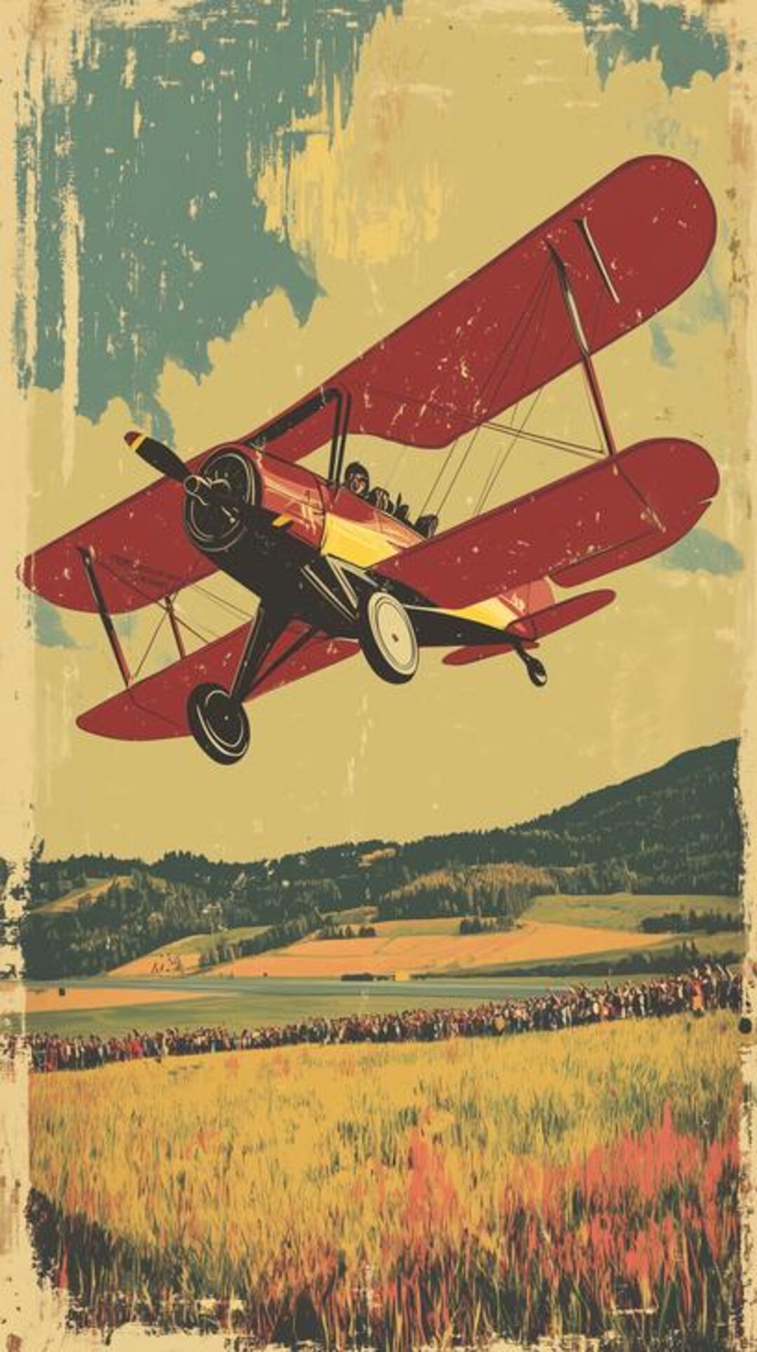 Vintage Poster: Scenic Biplane Adventure - Etsy