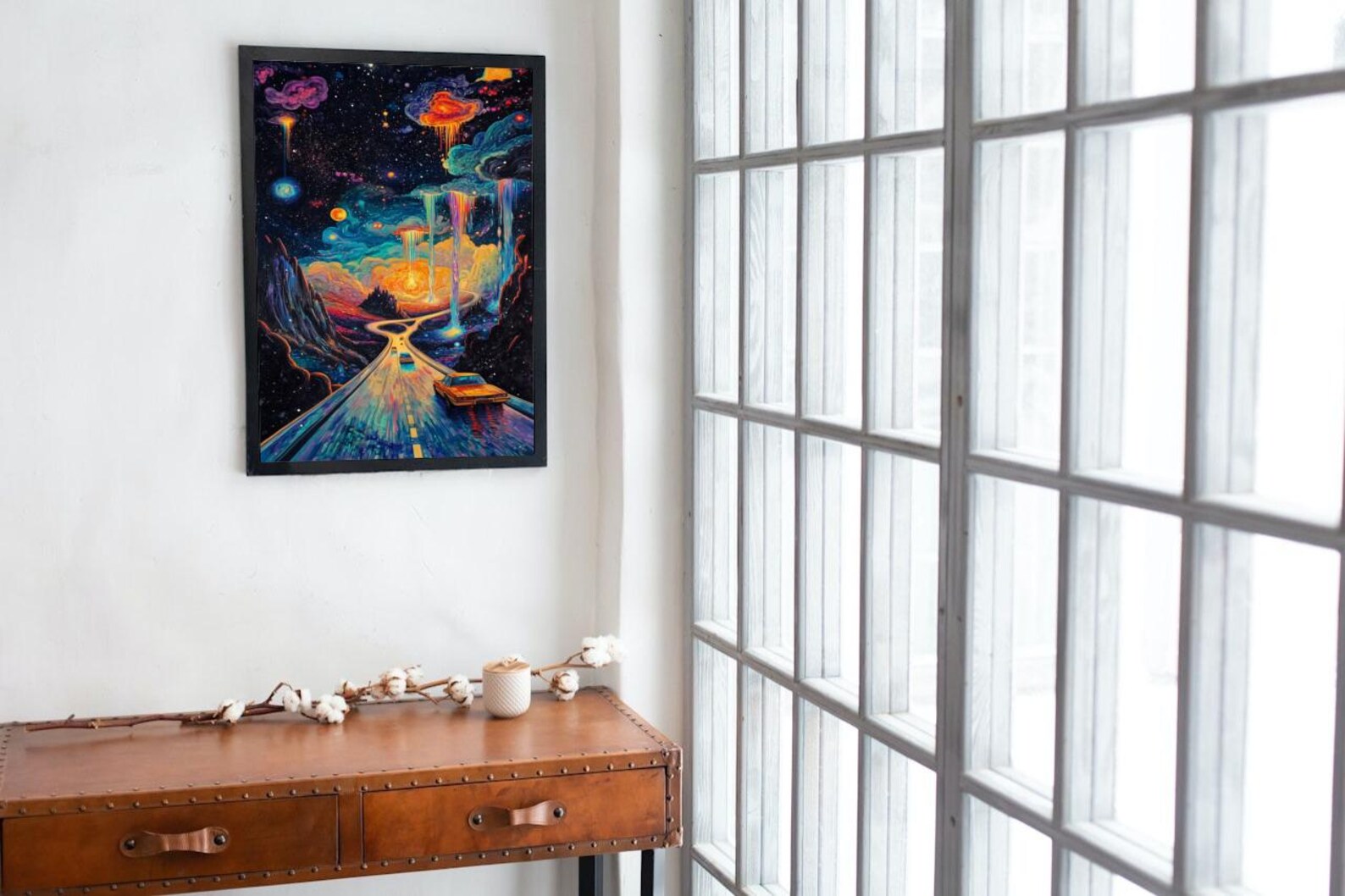 Psychedelic Poster: Cosmic Highway Odyssey - Etsy