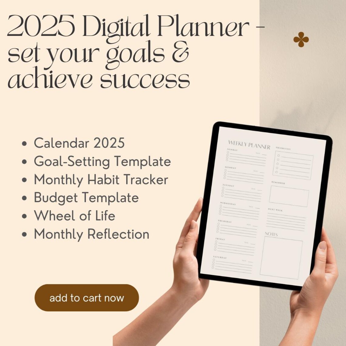 2025 Printable Planner Calendar, Goal Setting, Habit Tracker & Daily ...