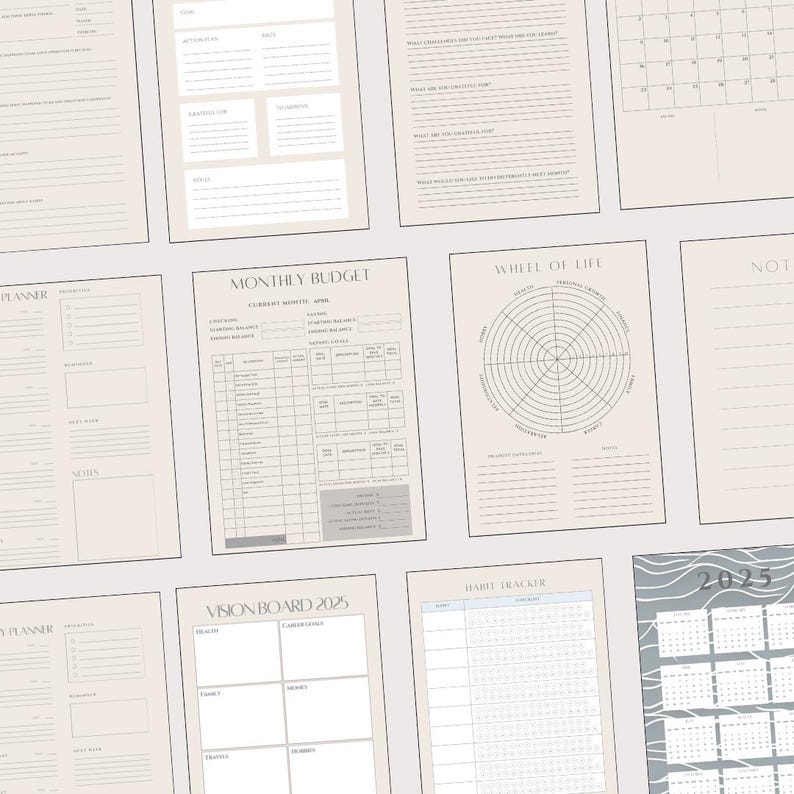 2025 Digital Planner - All-in-one Monthly, Weekly and Daily Planner ...