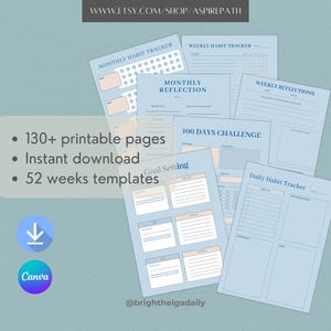 Habit Tracker Journal | Minimalist Digital & Printable PDF | Build ...