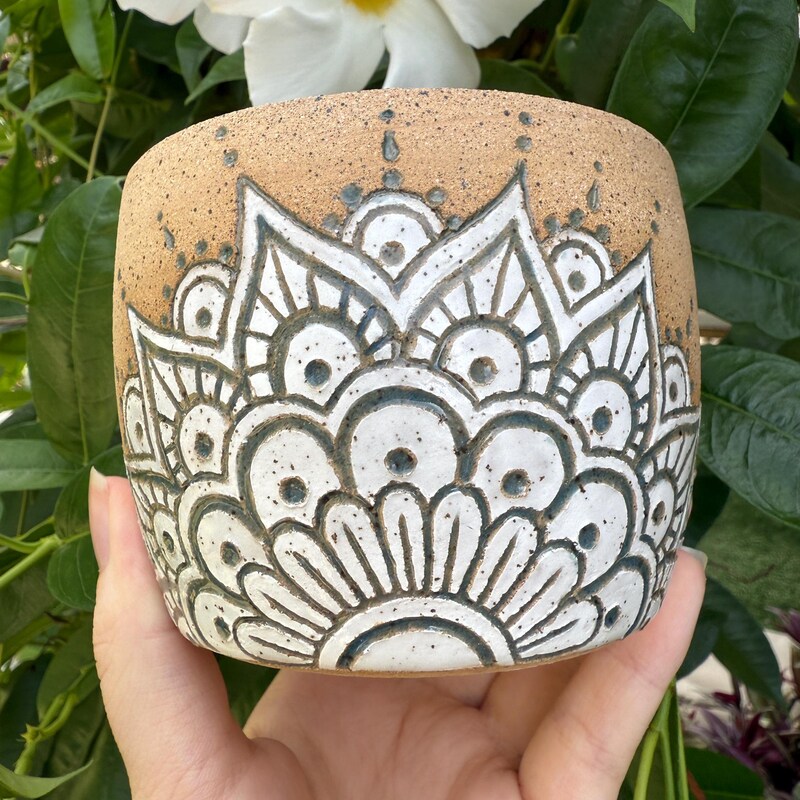 Mandala Planter - Etsy