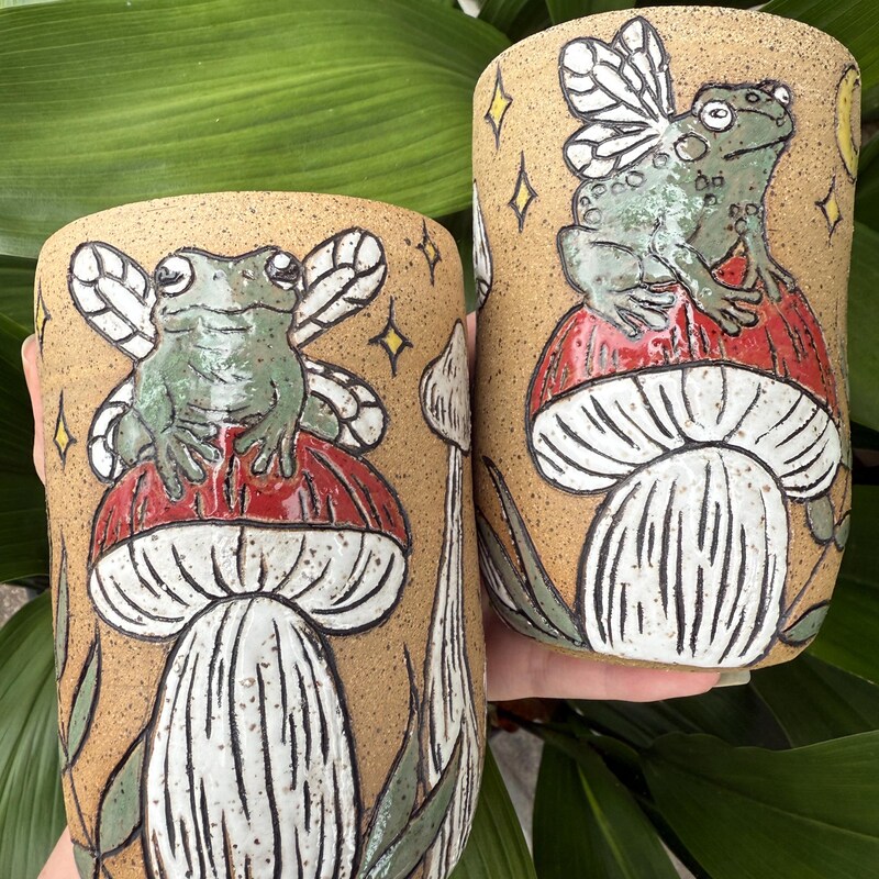 Sgraffito Mugs Handmade - Etsy