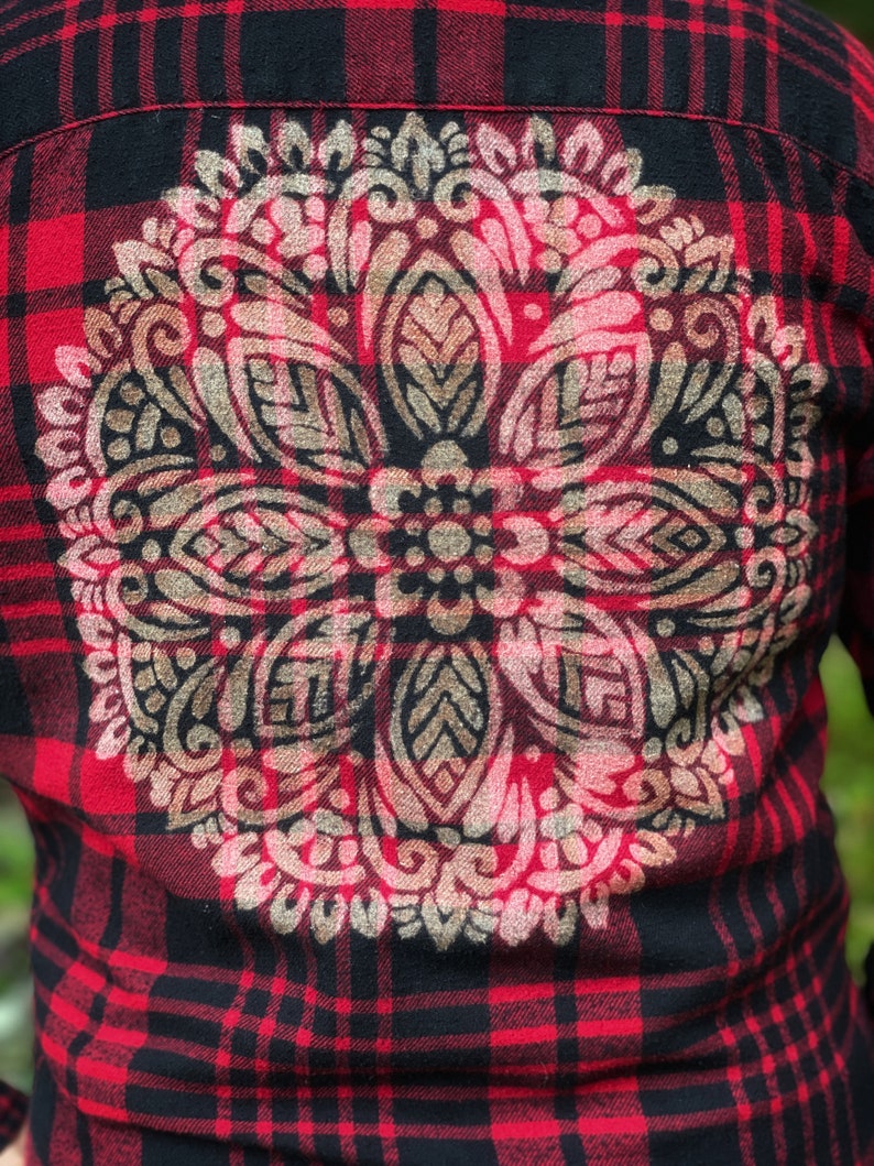 Flannel Shirt - Custom Design - Grunge Clothing - One of a Kind ...