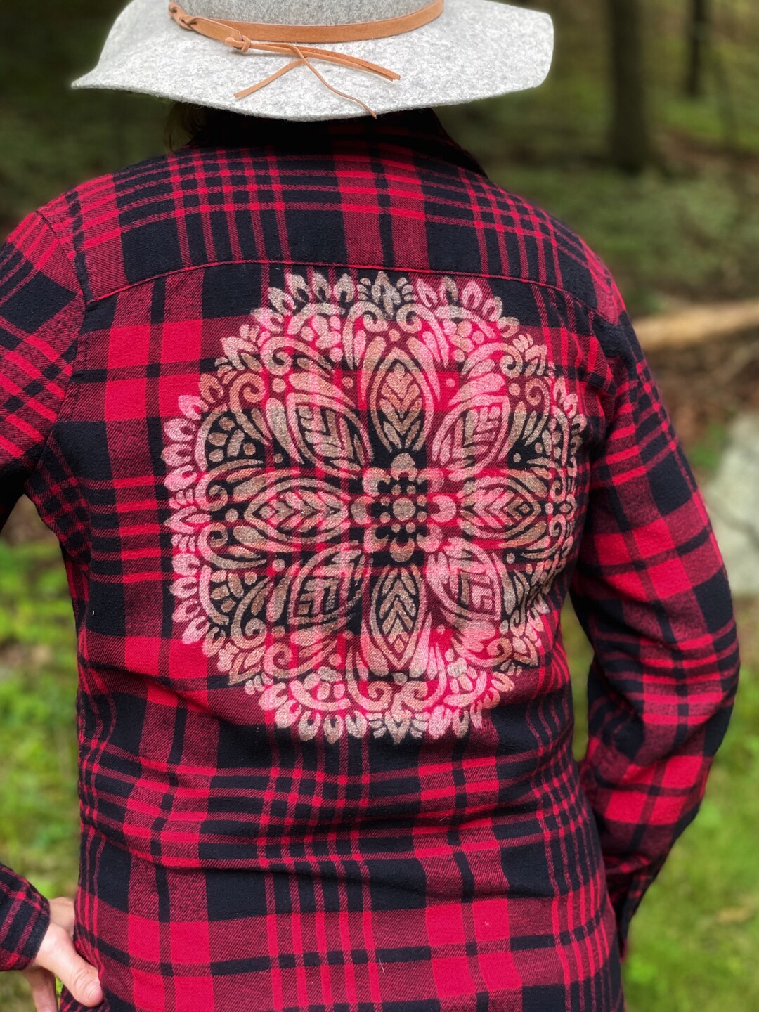 Flannel Shirt - Custom Design - Grunge Clothing - One of a Kind ...