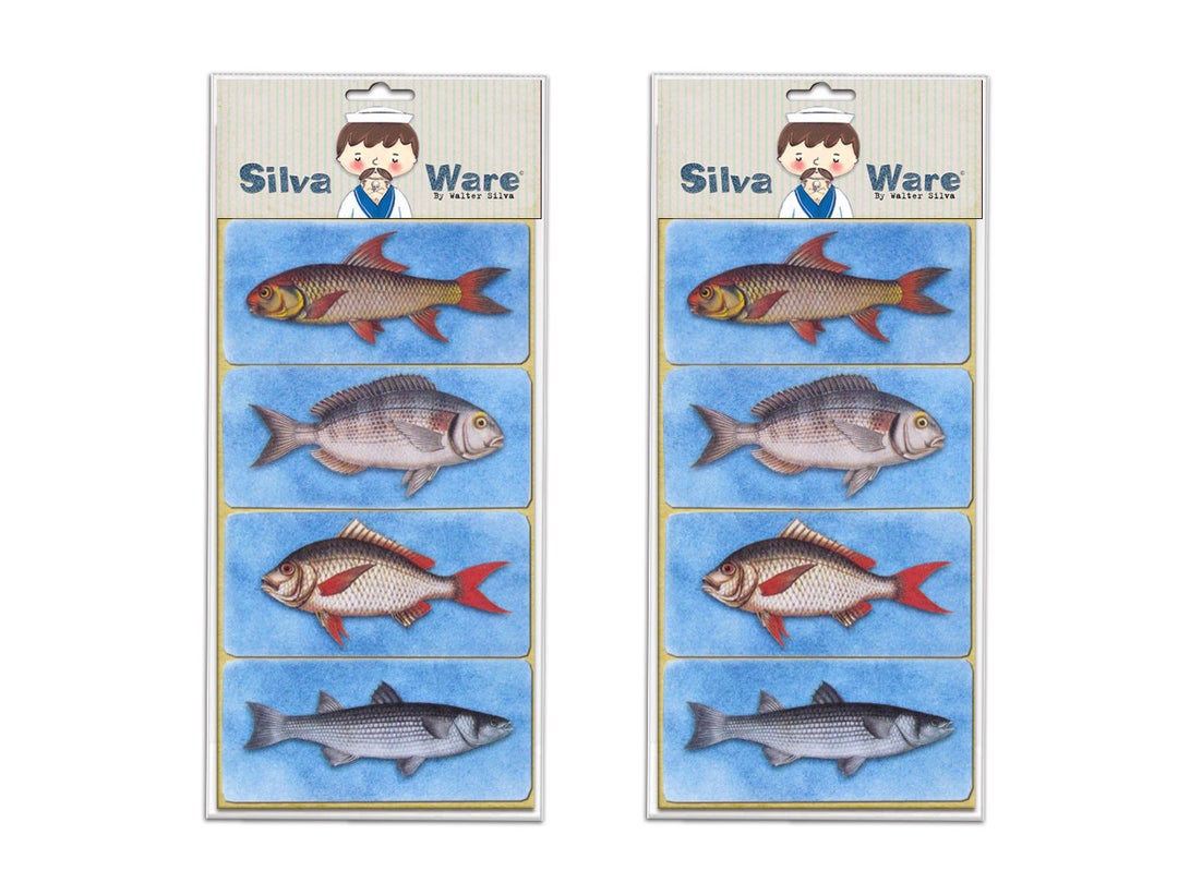 Fish Themed Refrigerator Magnets, Deep Blue Ocean Themed S/4 ...
