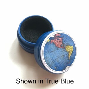 World Globe Pill Box, World Map Vitamin Box, Lined Wooden Ring Box ...