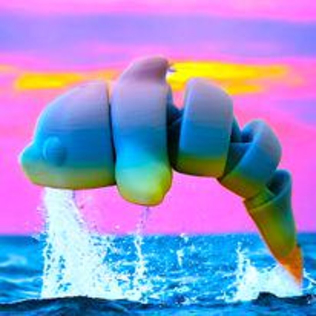 Mini Dolphin 3D Print Sensory Fidget Articulated Stocking Stuffers ...