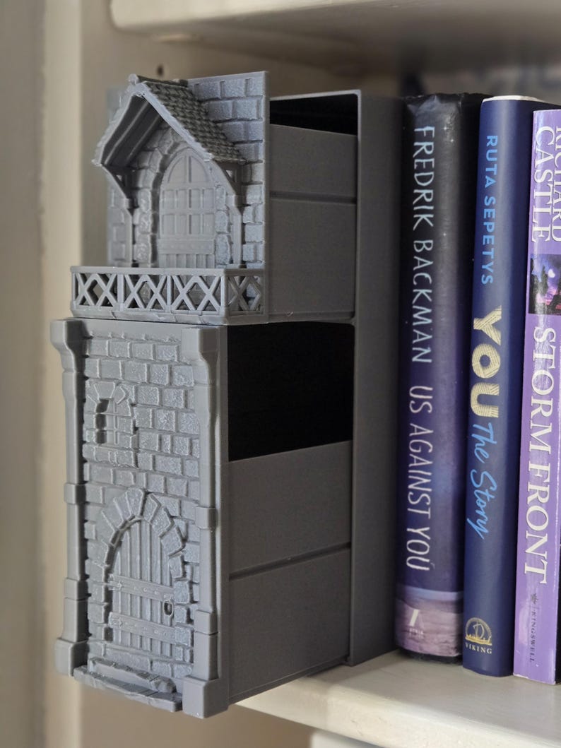 Medieval Stonefront Drawers Book Nook | 3D Printed Bookshelf Decor ...