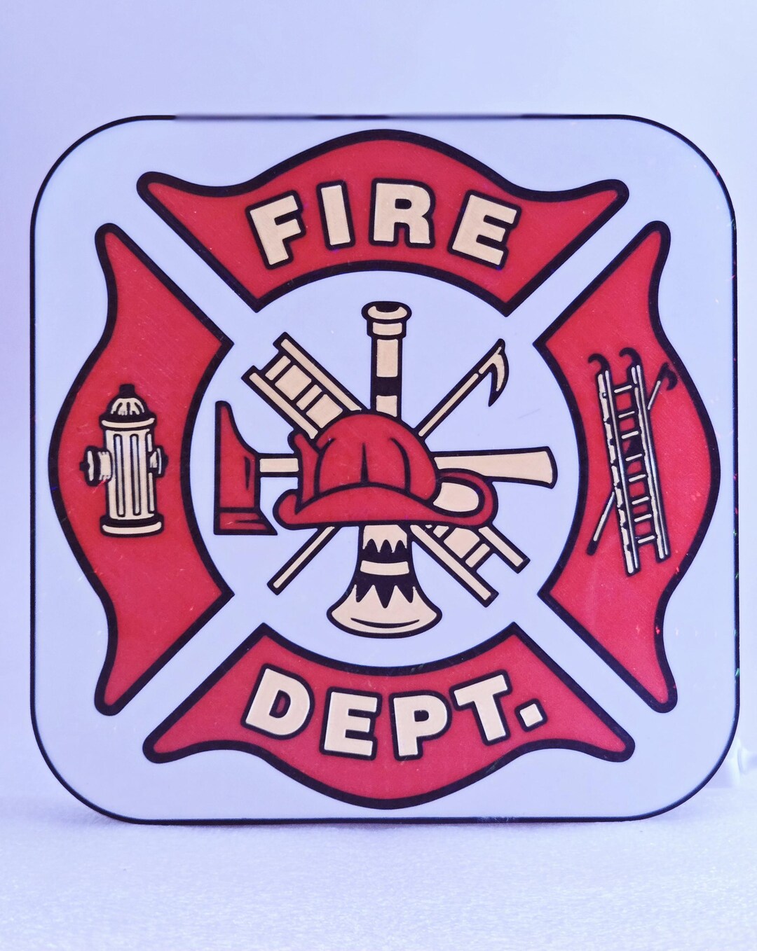 Fire Department Light Box, Personalized Nightlight, Personalized Gift ...