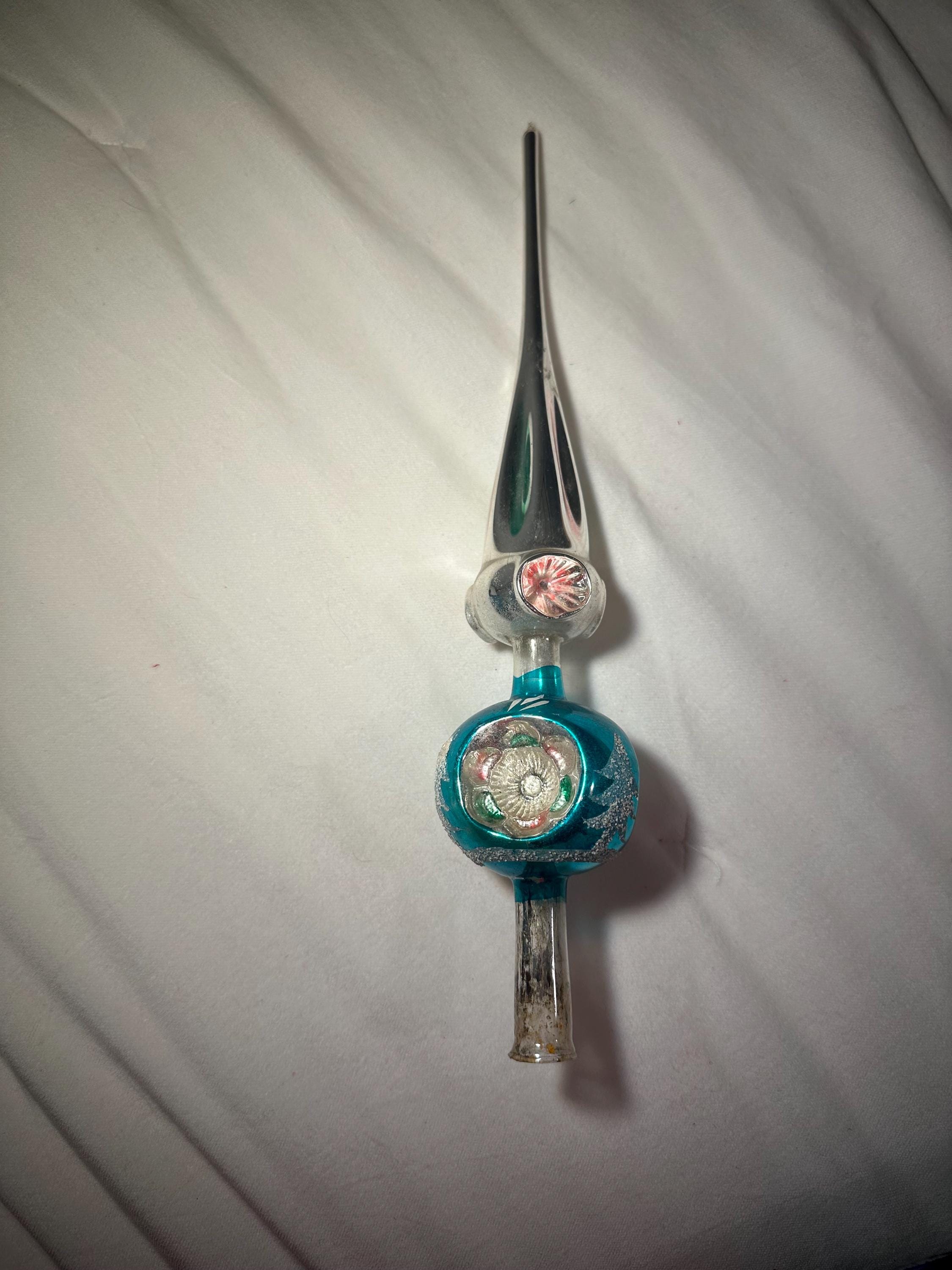 Vintage Mercury Glass 3 Sided Tree Topper - Etsy