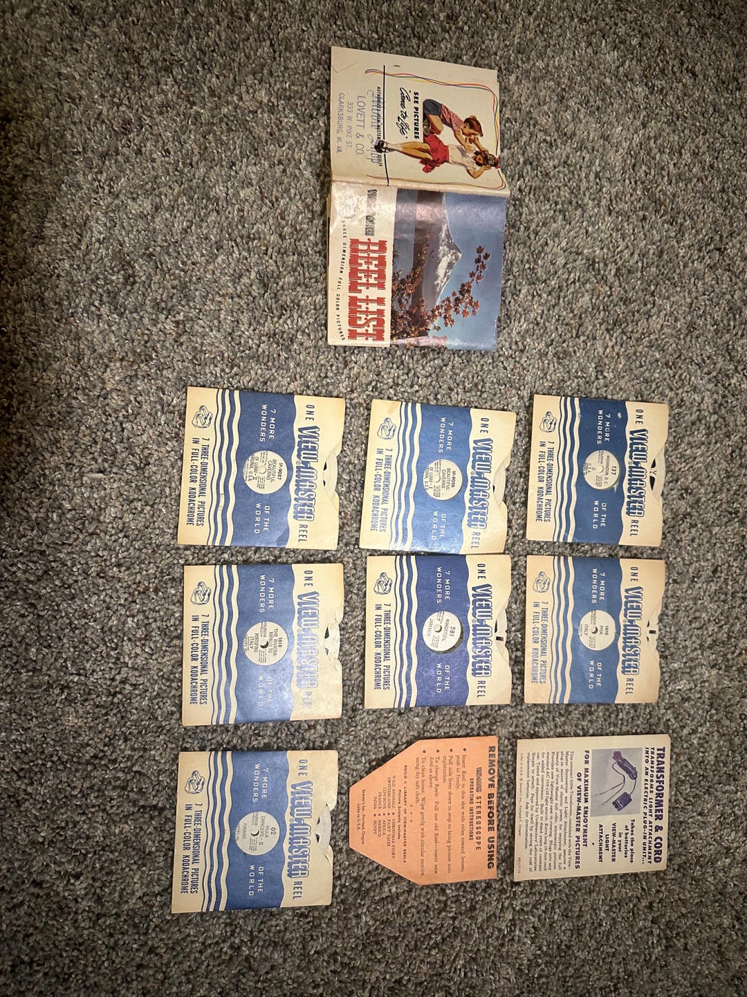 1951 Vintage View-master Reel List Catalog With Reels - Etsy UK