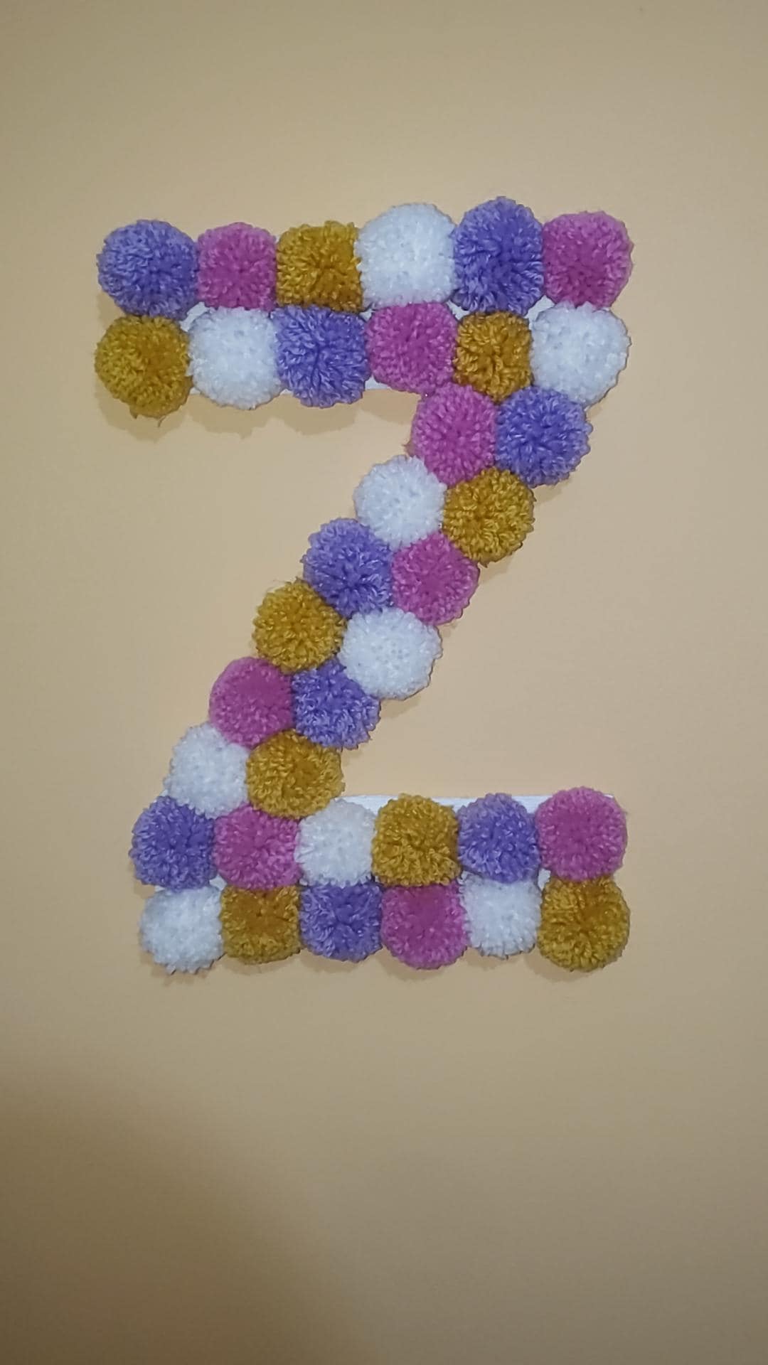 Personalised Pom Pom Letter Z - Etsy