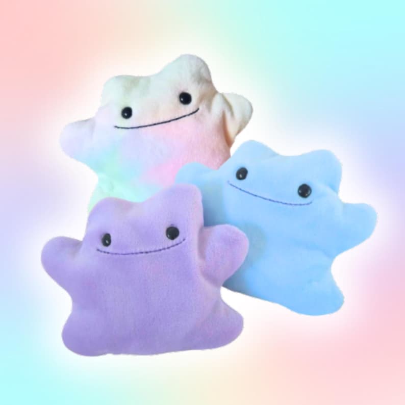 Handmade Ditto Inspired Beanie Plush: Handmade Sensory Bean Stuffed ...