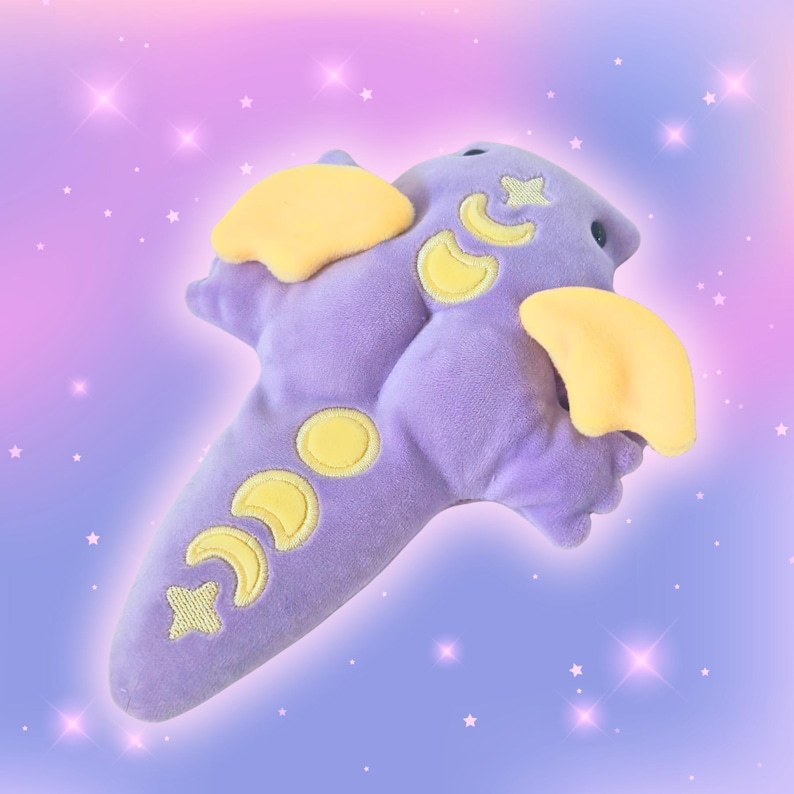 Handmade Dragon Plush Celestial Star Moon Beanie: Sensory Stuffed ...