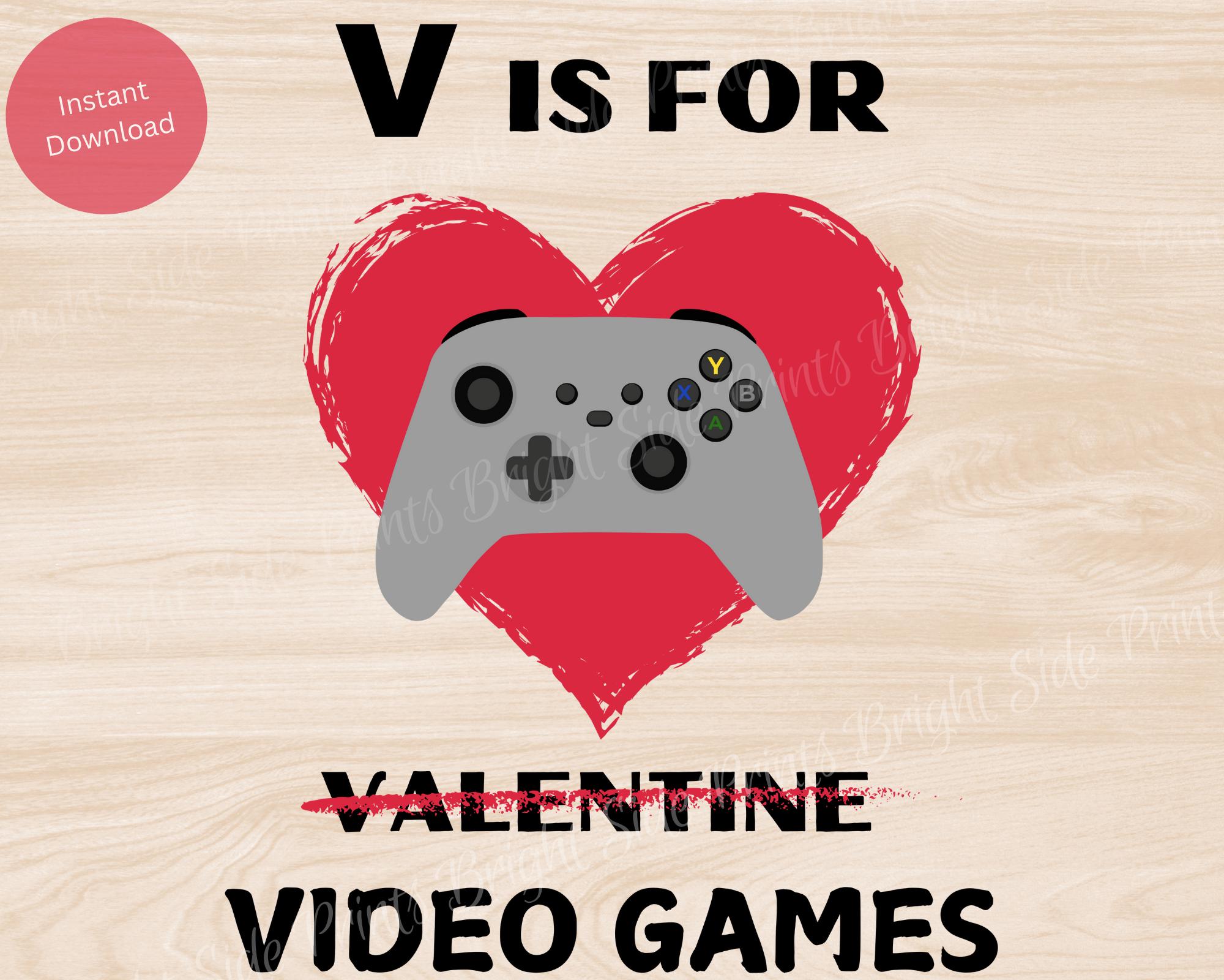 Gamer Valentine PNG • Video Game Controller Heart Design (digital ...